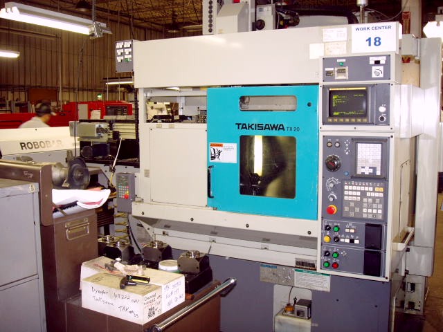 CNC TURNING CENTERS: TAKISAWA TX-20, FANUC 21T, 6 CHUCK, GANTRY, 9 LIVE ...