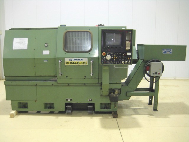 CNC TURNING CENTERS: DAEWOO PUMA 6HS CNC LATHE, FANUC 10T, 17.7 SWING ...