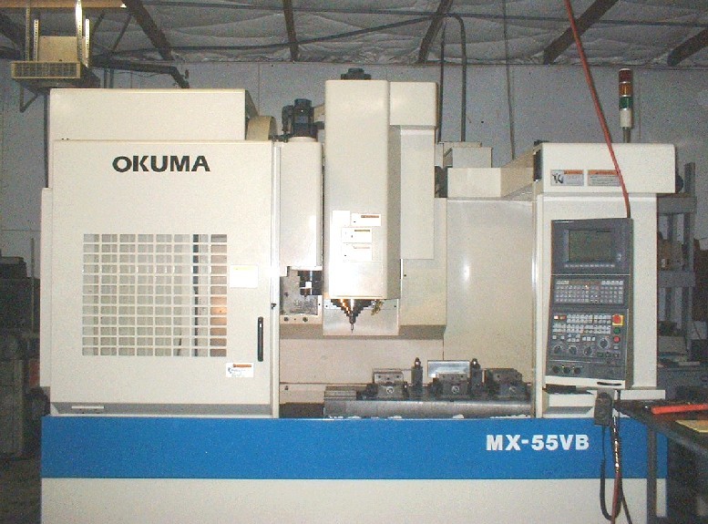 CNC VERTICAL MACHINING CENTERS: OKUMA MX-55 VB CNC MILL, OSP-U10M, 41 x ...