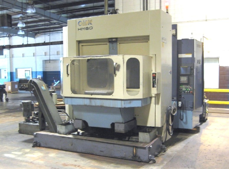 CNC HORIZONTAL MACHINING CENTERS: OKK HM60 CNC HORIZONTAL MILL, FANUC ...