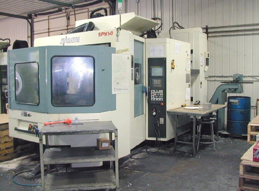 CNC HORIZONTAL MACHINING CENTERS: NIIGATA SPN-50 CNC HORIZONTAL MILL ...