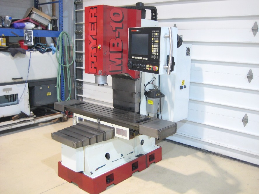 CNC VERTICAL MACHINING CENTERS: FRYER MB-10 R CNC BED MILL, 50 in TABLE ...
